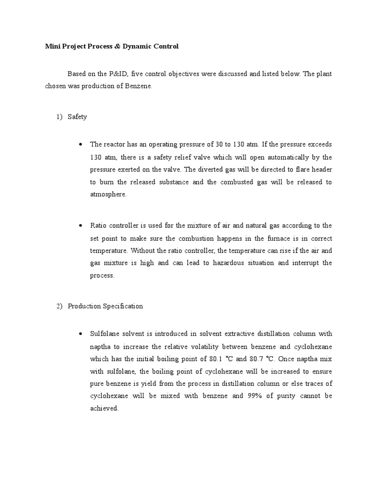 Mini Project Process Control | PDF | Distillation | Energy Technology