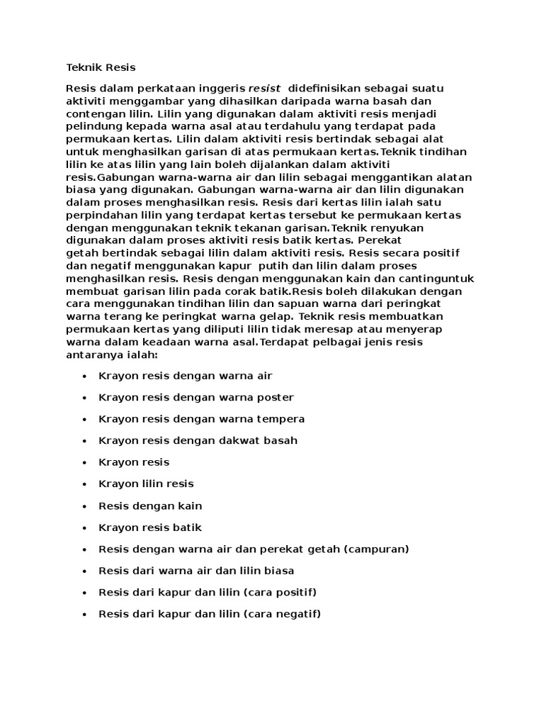 Teknik Resis | PDF