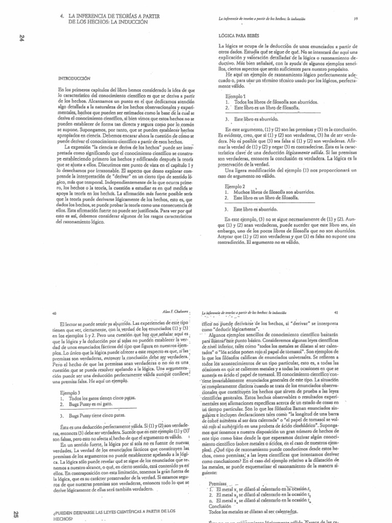 La Inferencia de Teorías A Partir de Los Hechos: La Inducción | PDF