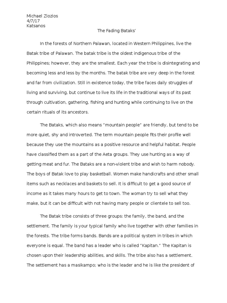Batak Tribe of Palawan | PDF | Shamanism | Rituals