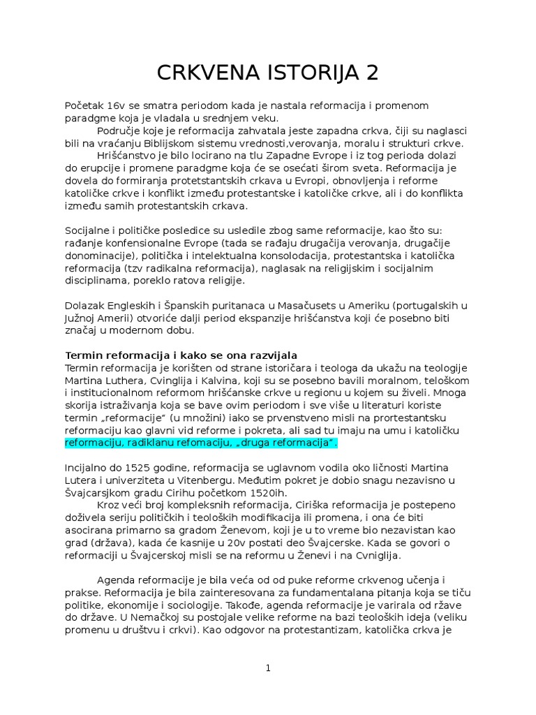 Crkvena Istorija 2 | PDF