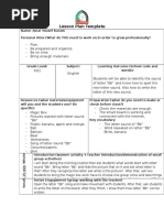 Detailed Lesson Plan in English Kinder | PDF | Lesson Plan | Education ...