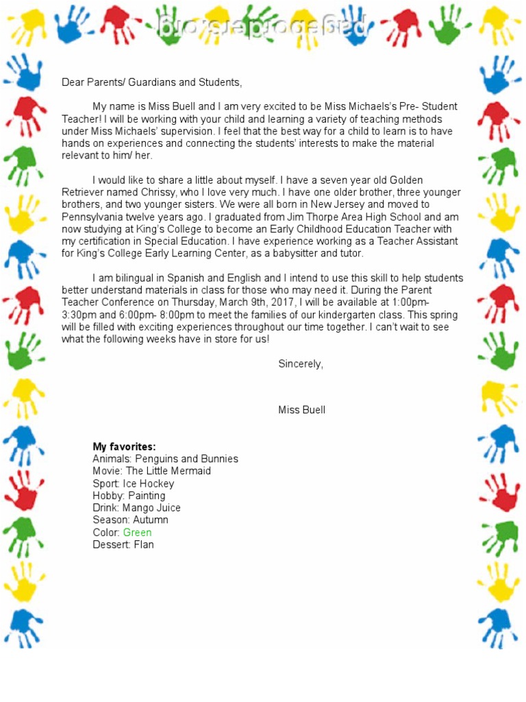 Final Intro Letter To Parents 1 | PDF | Psychology | Further Education