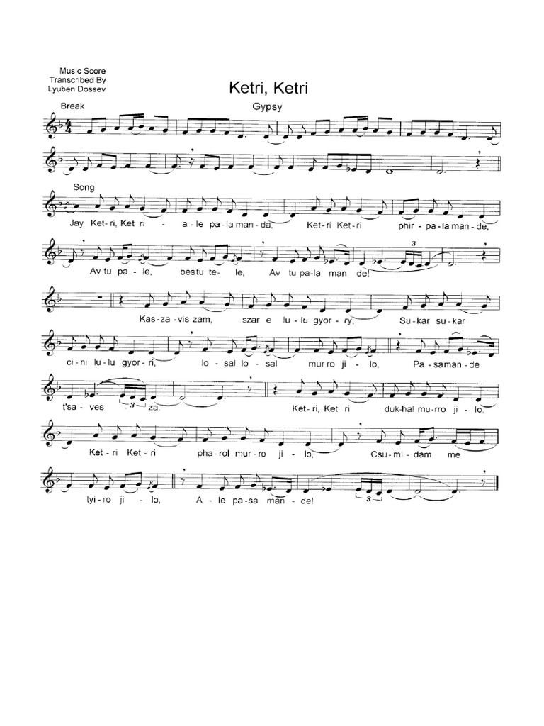 Ketri Ketri Scores | PDF
