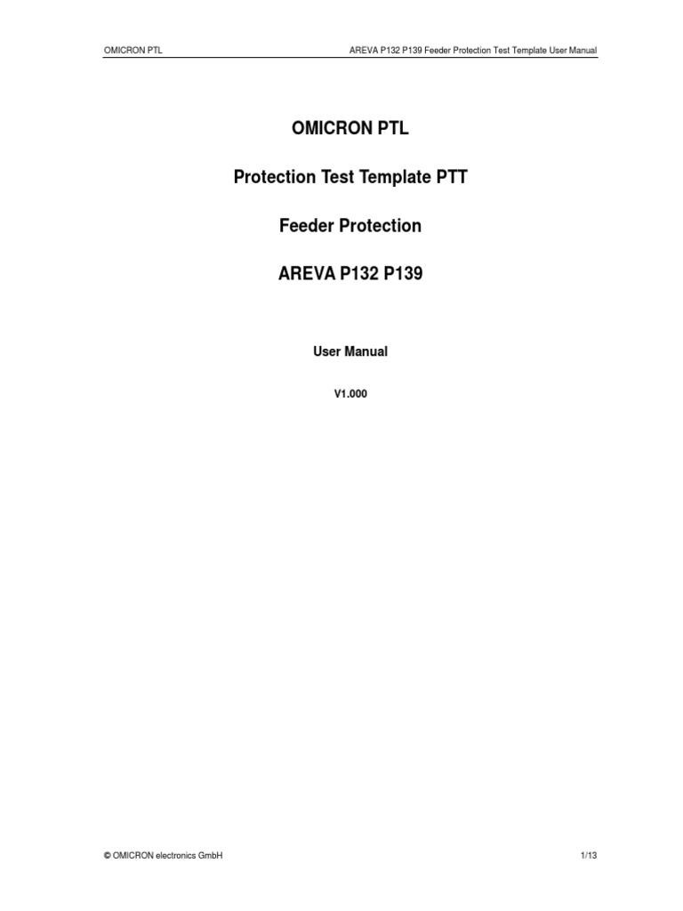 Areva p132 p139 612 Template Manual Enu Tu2.30 v1.000 | PDF | Relay ...