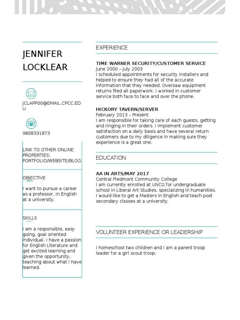 Jennifer Locklear: Experience | PDF