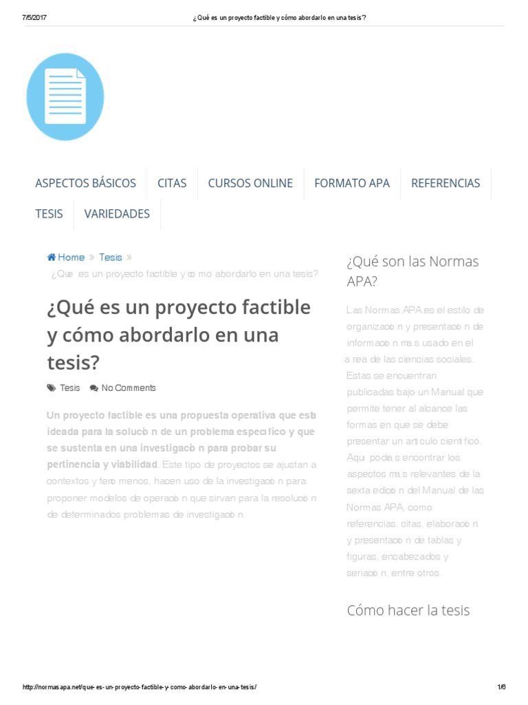 ¿Qué Es Un Proyecto Factible y Cómo Abordarlo en Una Tesis ...