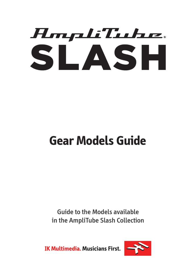 AmpliTube Slash Gear Models | PDF | Equalization (Audio) | Amplifier