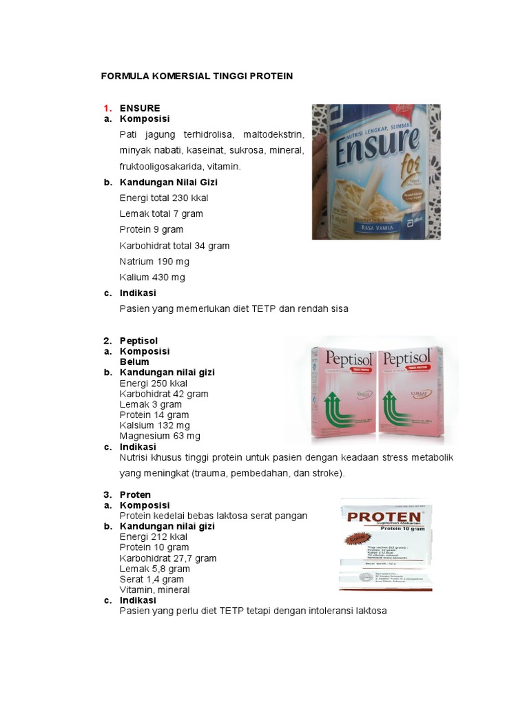 Formula Komersial Tinggi Protein (MAGK) Baru | PDF