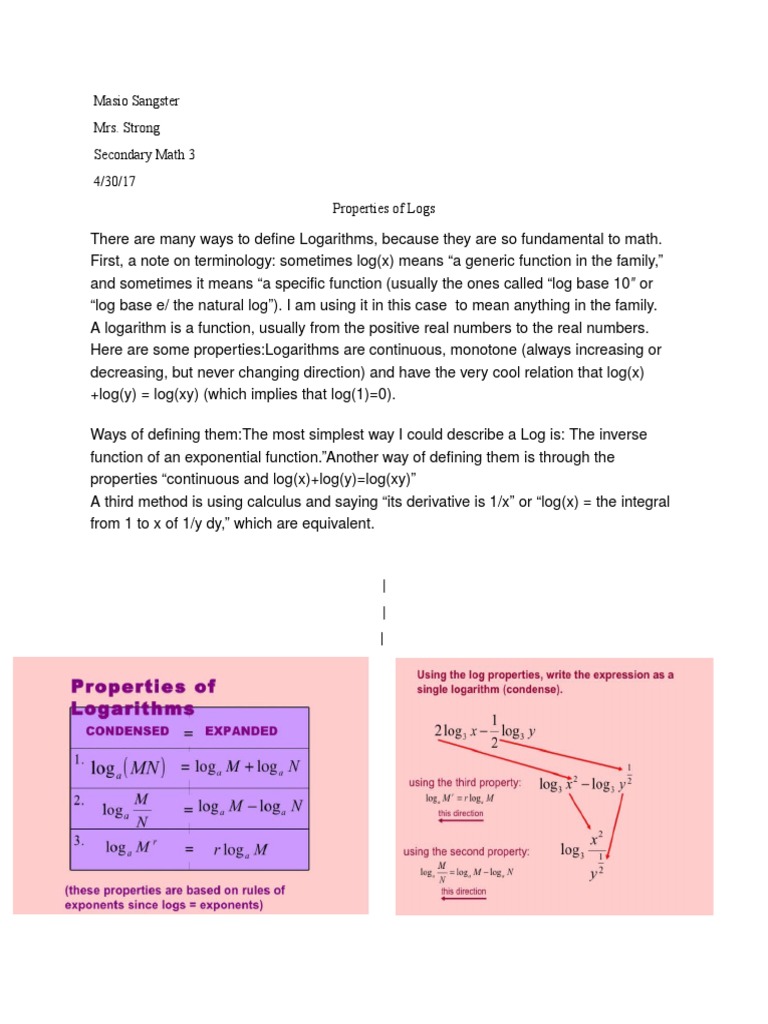 Math | PDF | Logarithm | Ph