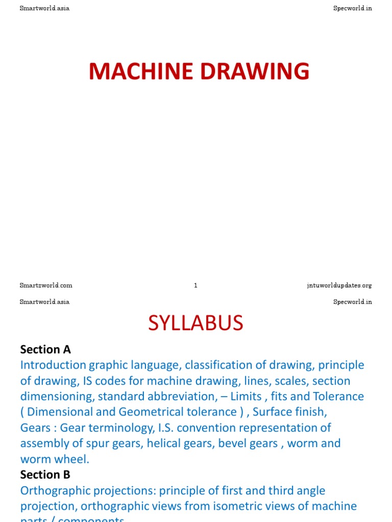 Machine Drawing PDF | PDF | Gear | Engineering Tolerance