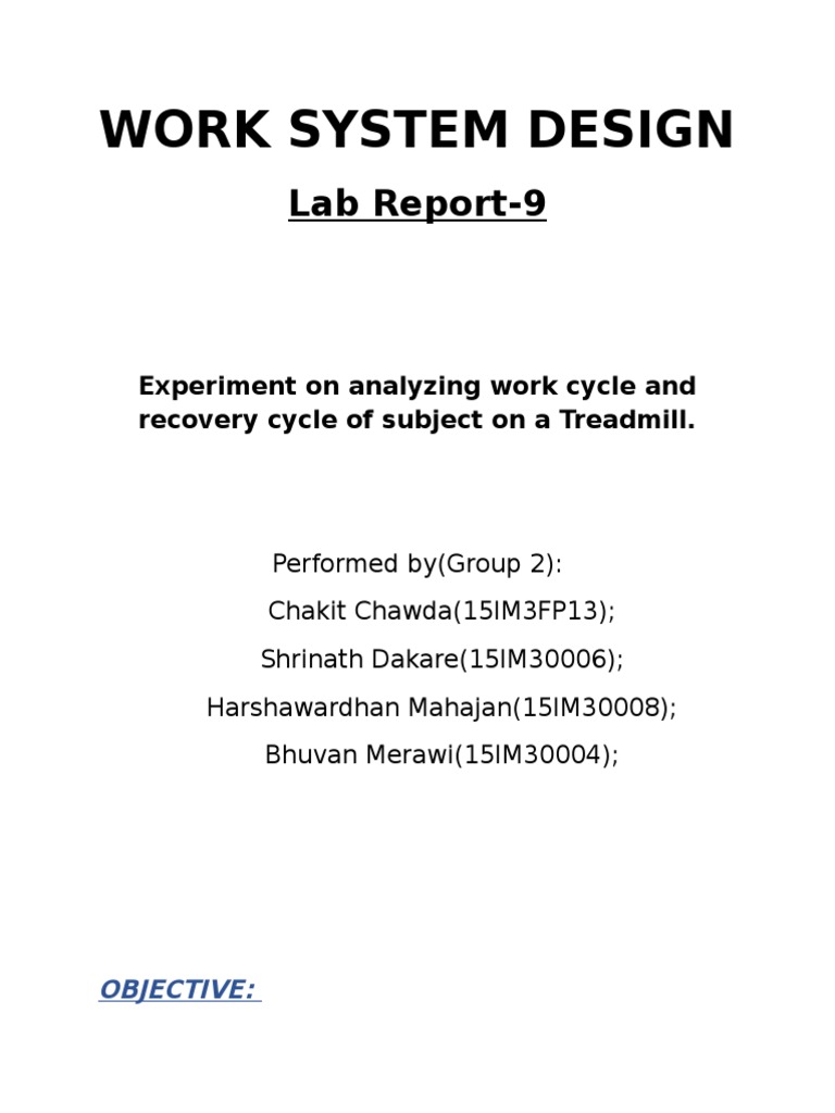 Work System Design Treadmill | PDF | Experiment | Nature