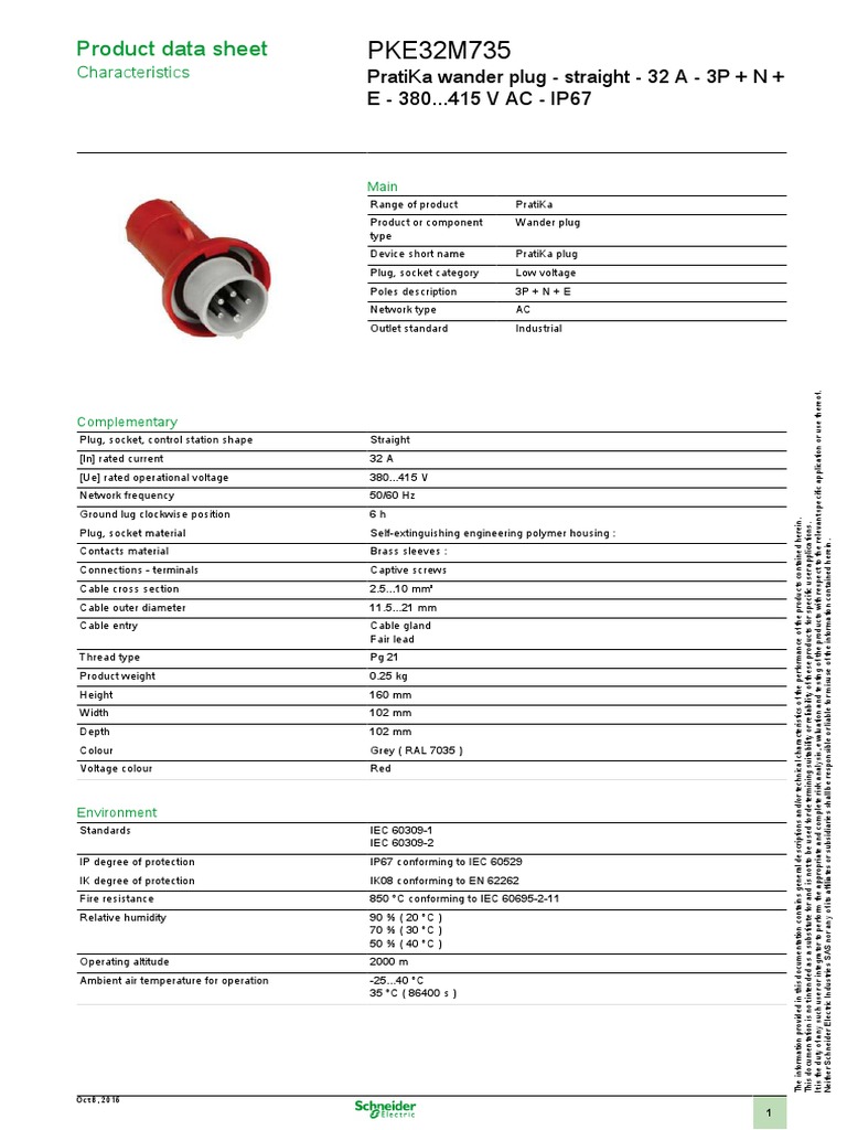 Spec Sheet PDF | PDF | Ac Power Plugs And Sockets | Electrical Connector