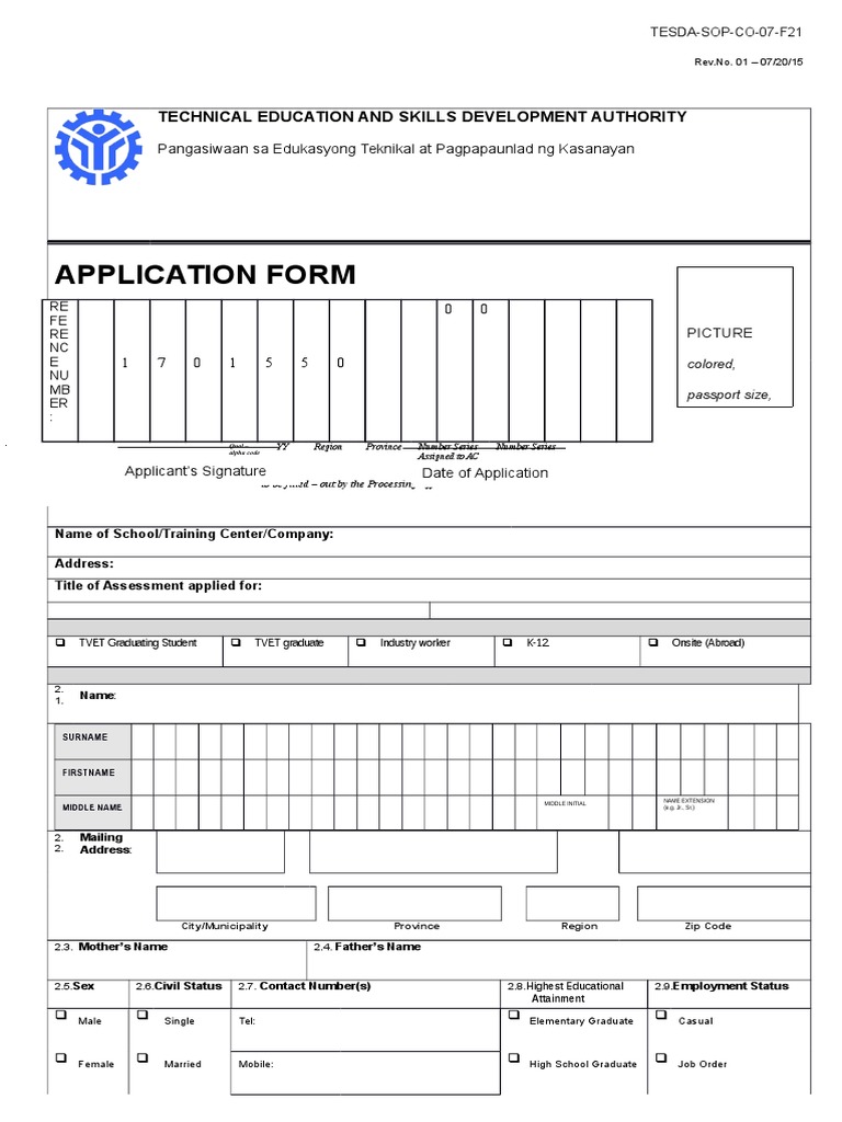 AC Revised Application Form July 2015 1 | PDF | Labour | Further Education