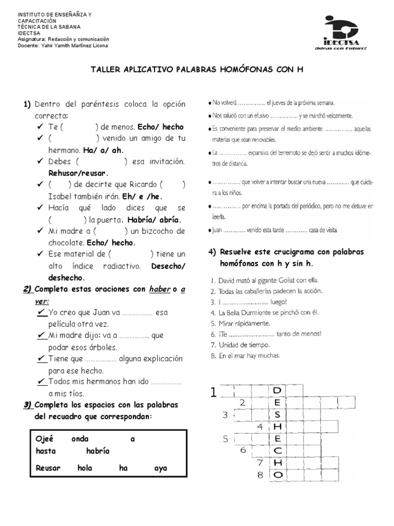 Homófonas Con H | PDF | Publicidad | Comunicación