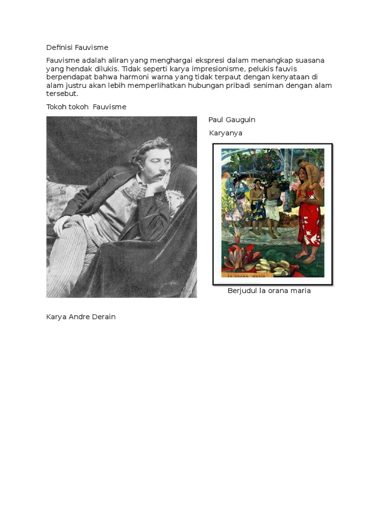 Definisi Fauvisme | PDF