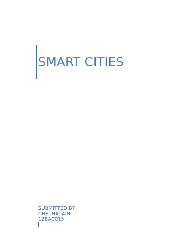 Report On Smart Cities | PDF