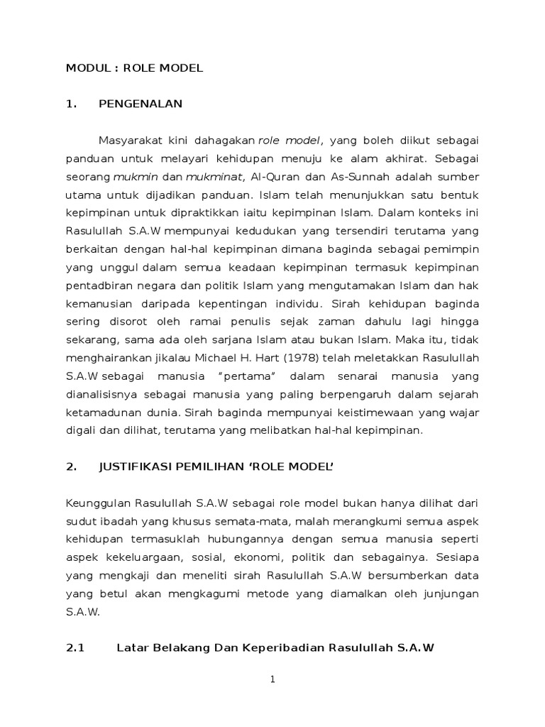 Modul Role Model | PDF