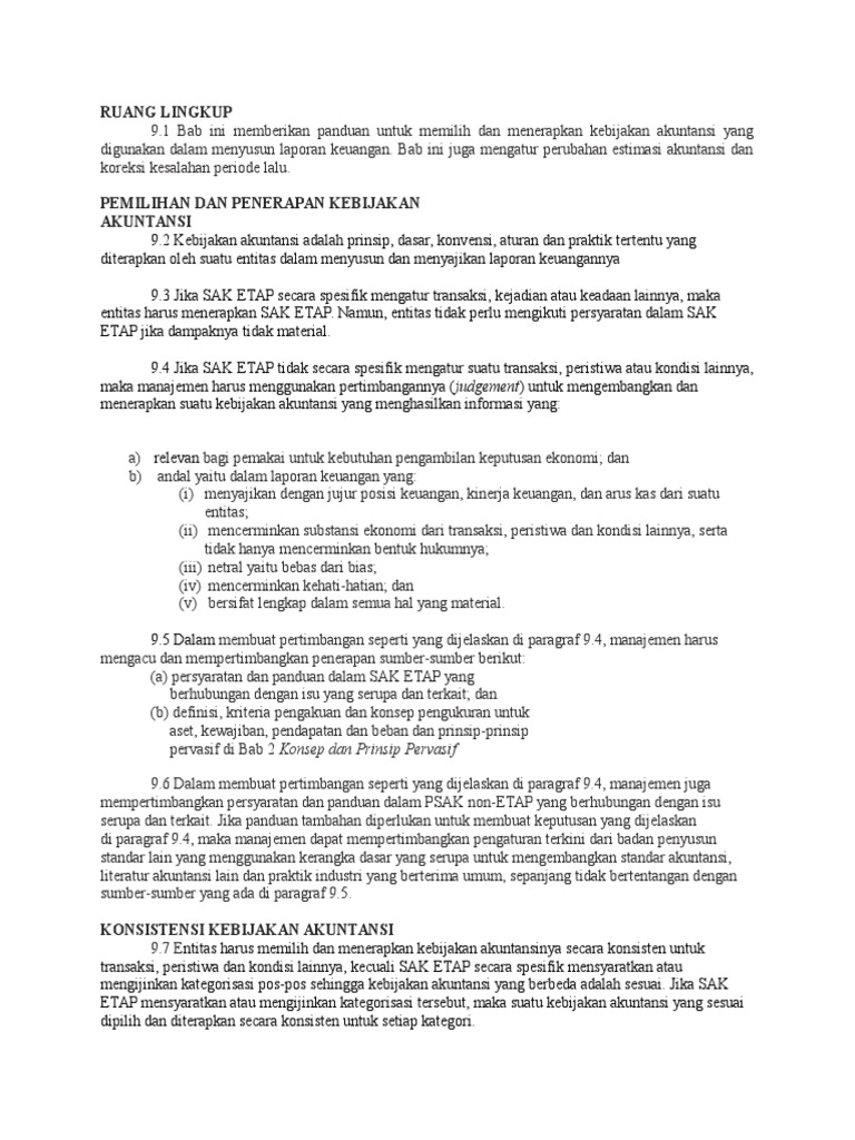 Sak Etap Bab 9 | PDF