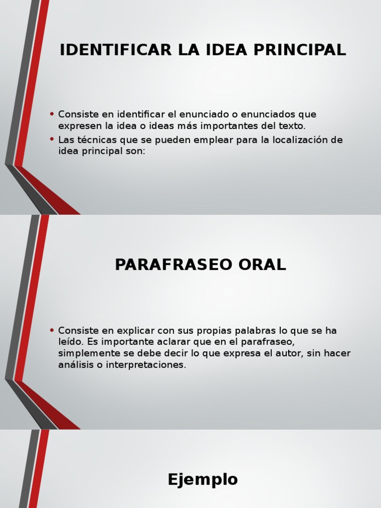 Cómo identificar la idea principal | PDF