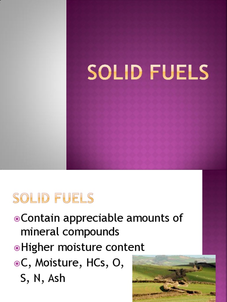 Lecture 4 Solid Fuels | PDF | Coke (Fuel) | Coal