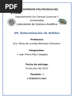 Cálculo de Sólidos Totales y Volátiles | PDF