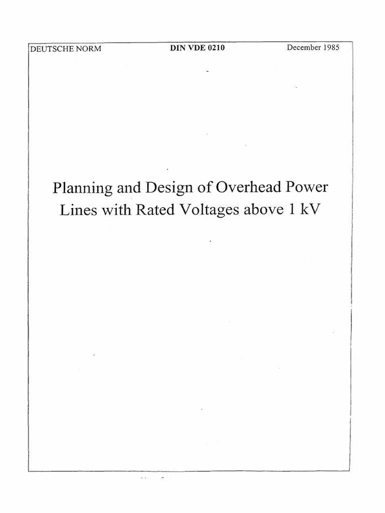 Din Vde 0210 1985 Ocr Pdf Pdf Insulator Electricity