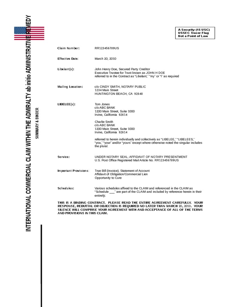 Legal Notice for Secured Creditors | PDF | Lien | Notary Public