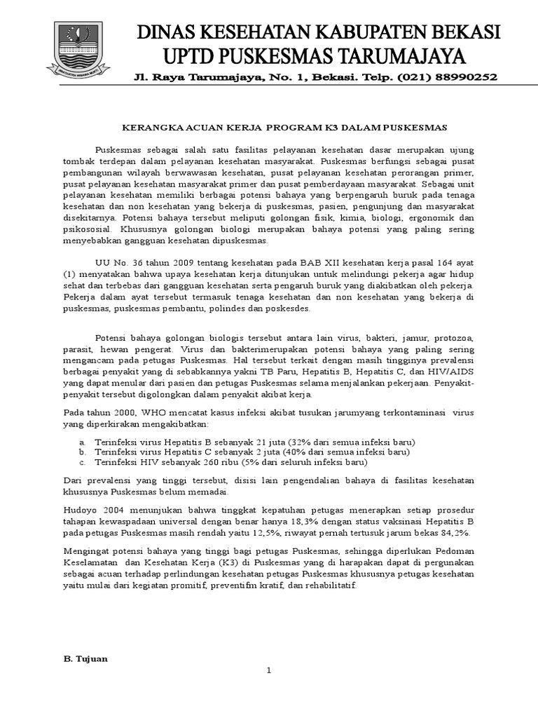 Kak k3 PKM Potensi Bahaya | PDF