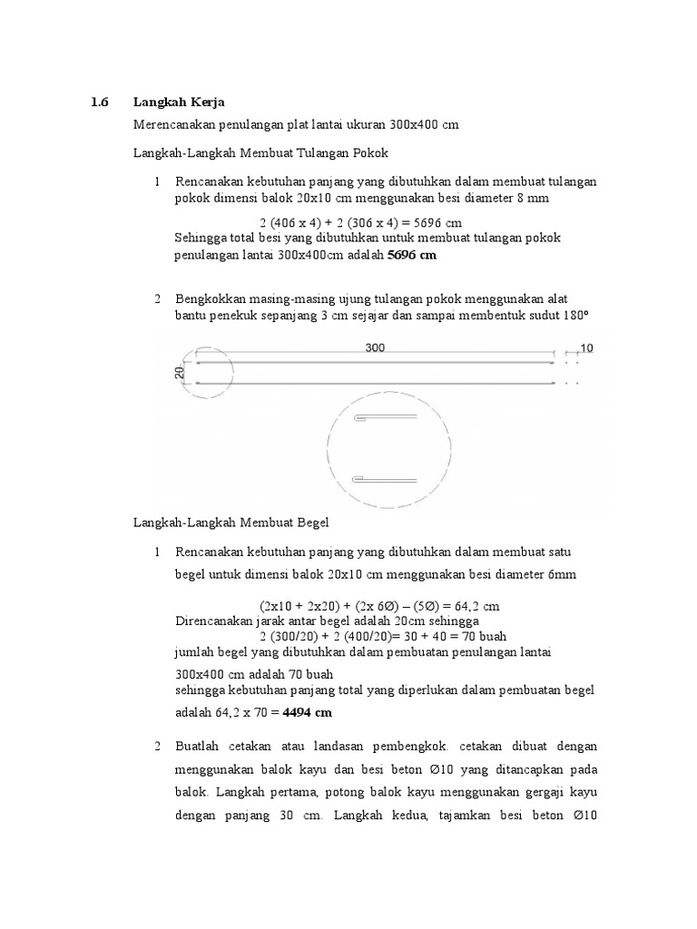 Langkah Kerja PLat Lantai | PDF | Griya & Taman