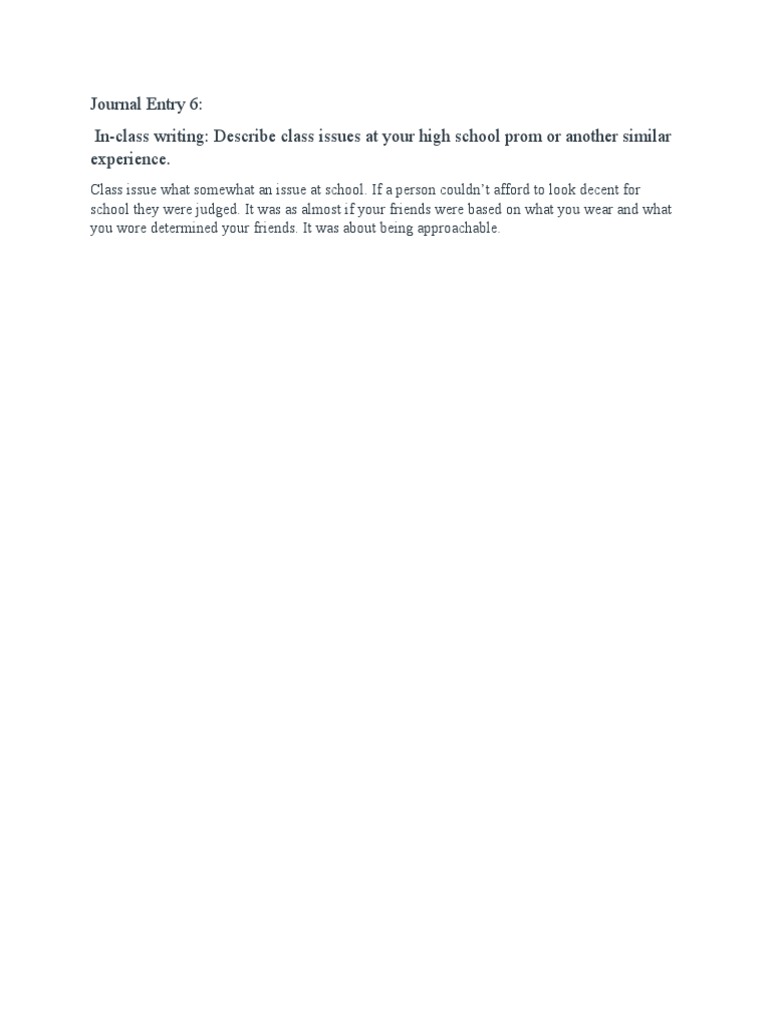Journal Entry 6 | PDF | Schools | Sports