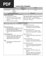 Lesson Plan Basic Shapes | PDF | Shape | Lesson Plan