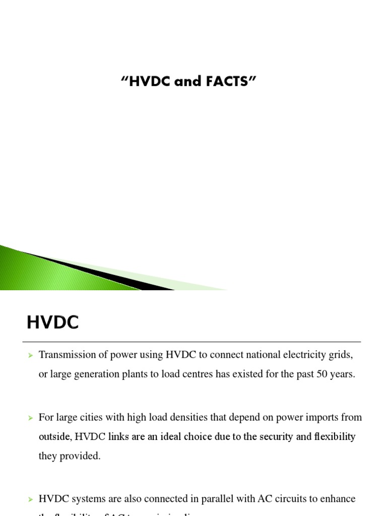 HVDC and FACTS - PPT PDF | PDF