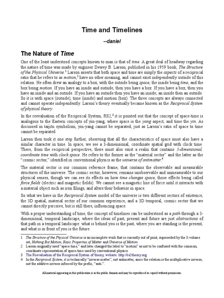 Time and Timelines Phoenix III Daniel Revised 2015-04-03 | PDF | Space ...