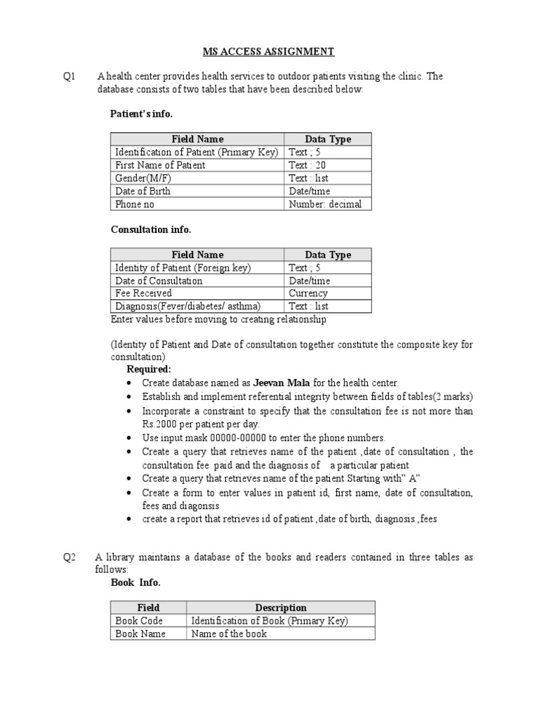 Access Questions | Information Retrieval | Databases