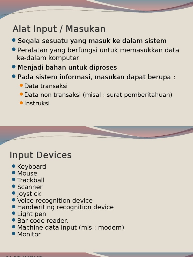 Perangkat Input Dan Output - ppt-2 | PDF