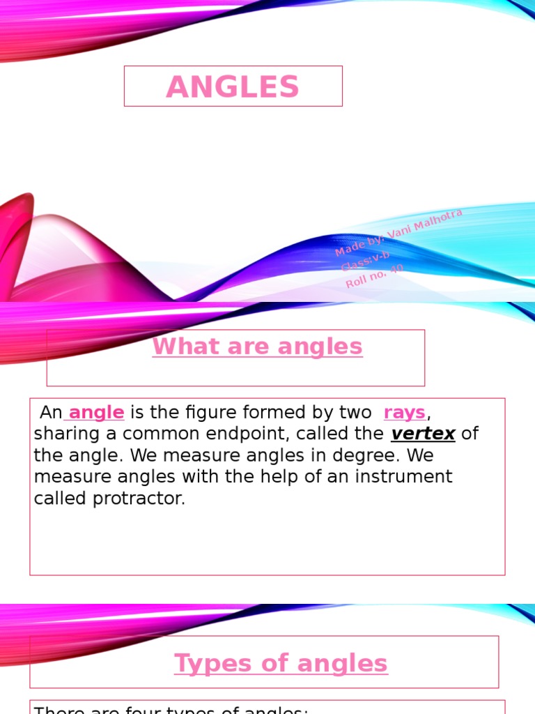 Angles: A Student's Guide | PDF