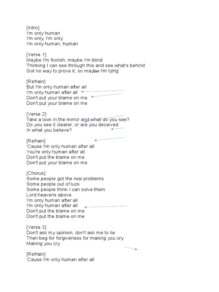 Human - Lyric Analysis | PDF | Refrain | Song Structure