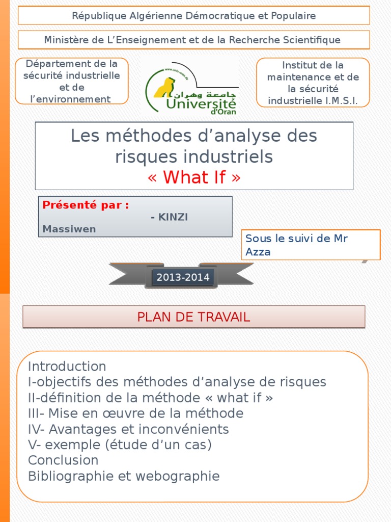 Méthode "What If" en Analyse des Risques | PDF | Risque | Sécurité