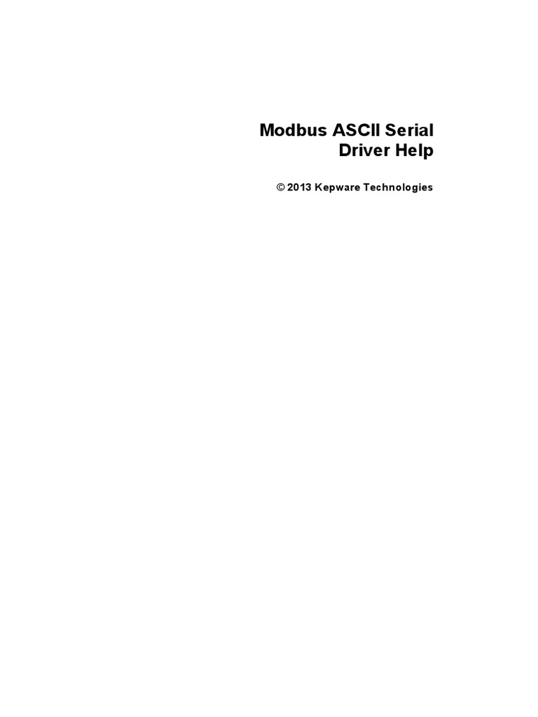 Kepware Modbus Ascii | PDF | String (Computer Science) | Data Type