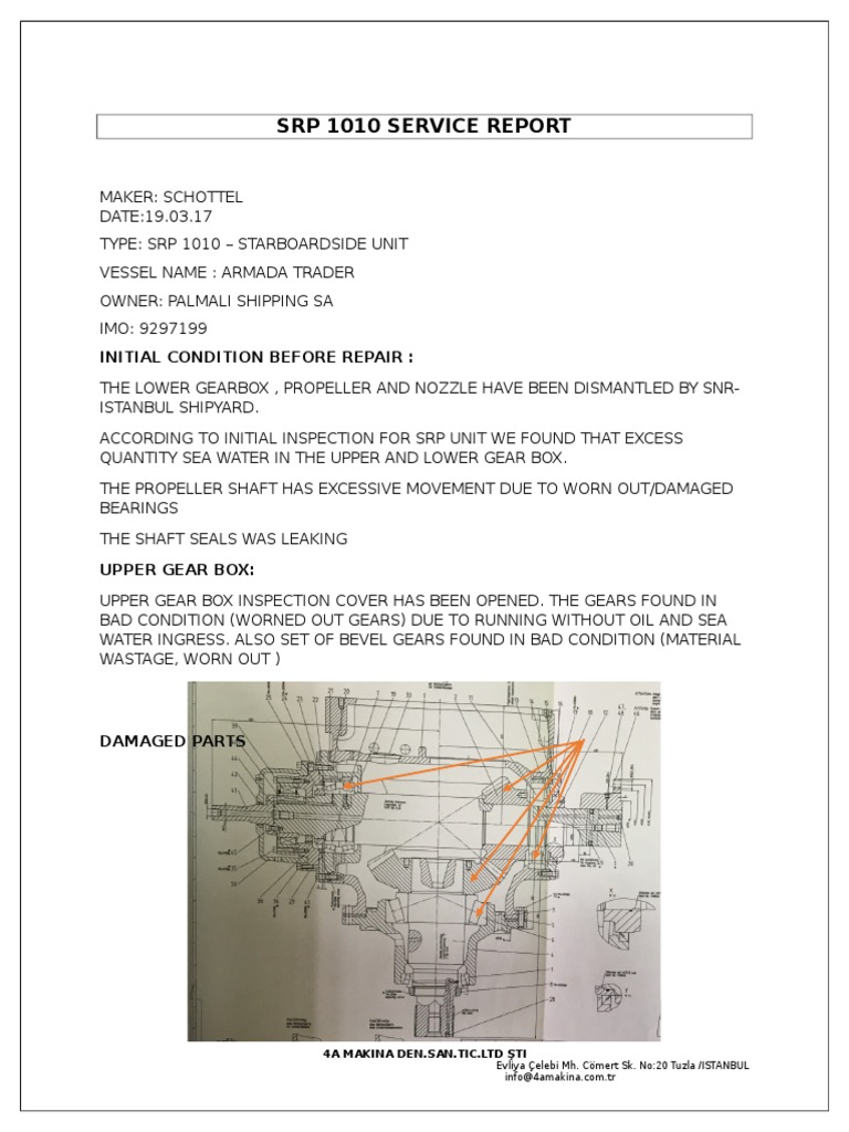 SRP Service Report | PDF | Transmission (Mechanics) | Gear