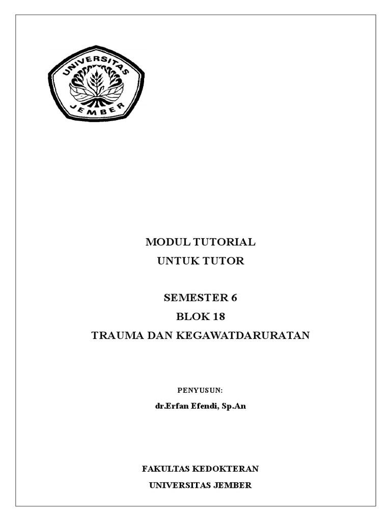 Modul Tutor Blok 18, 2017, FK UNEJ Dr. Erfan Efendi | PDF | Sains & Matematika