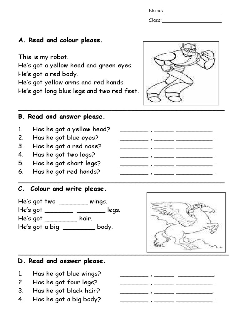 Body Parts and Colours PDF | PDF