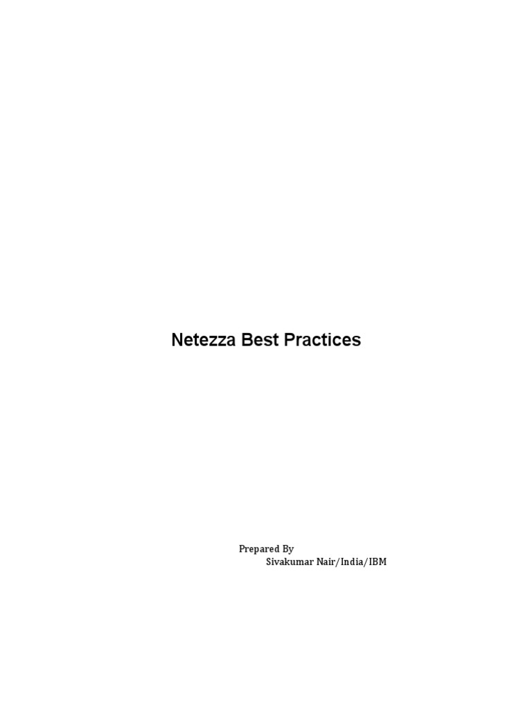 Netezza Best Practices | Download Free PDF | Data Type | Table (Database)