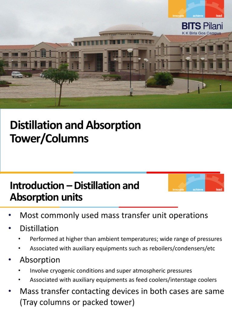 Distillation and Absorption Towers | PDF | Distillation | Civil Engineering