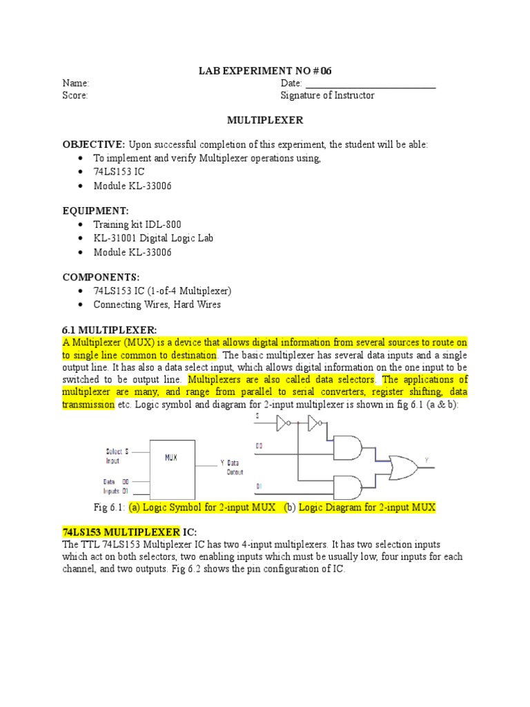 DLD Lab 6 | PDF | Electronic Design | Electronics