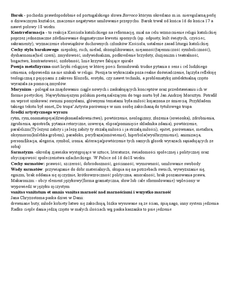 Barok | Baroque | Poetry