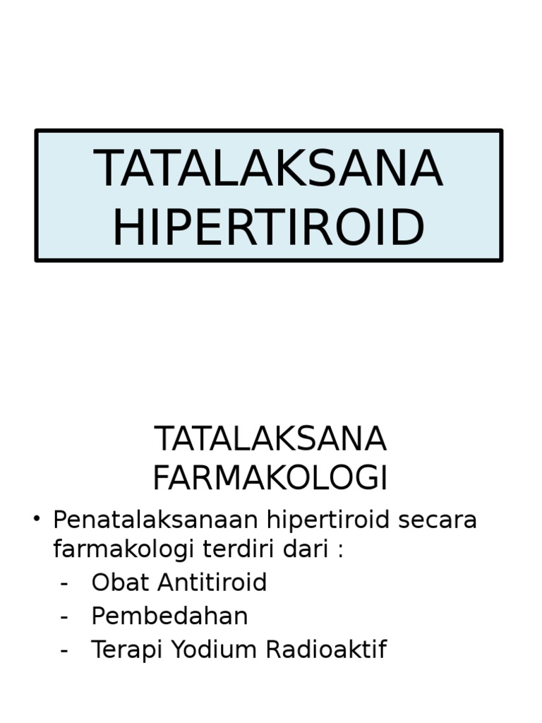 Tatalaksana Hipertiroid | PDF