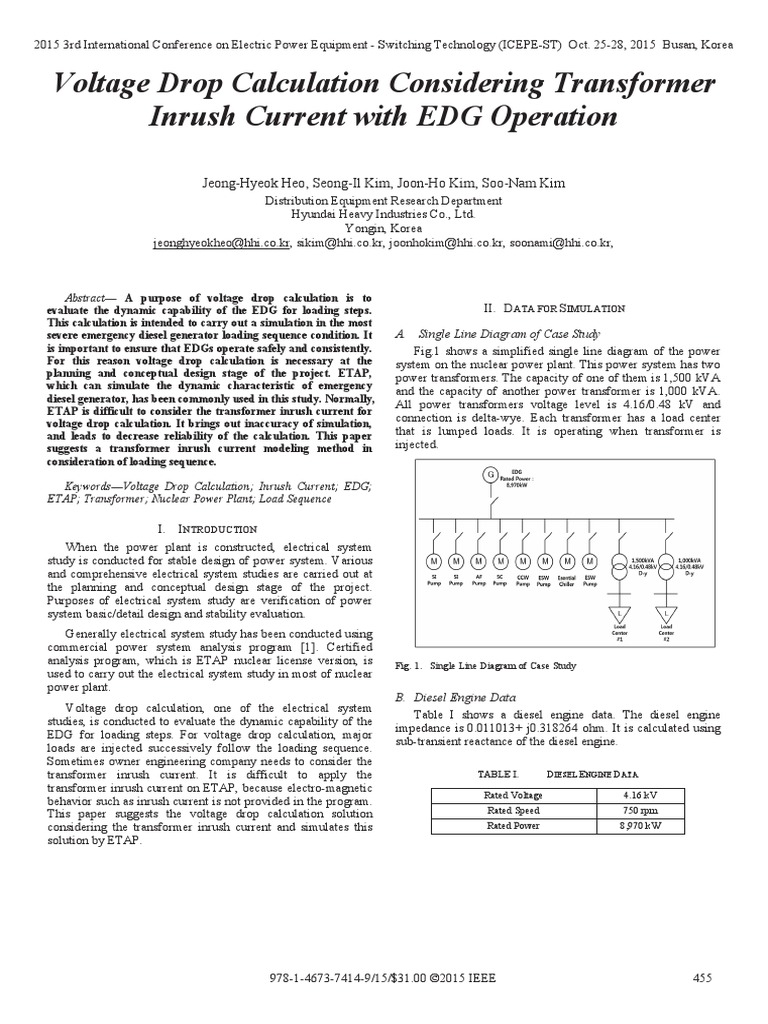 Voltage Drop Calculation Considering Transformer | PDF | Transformer ...