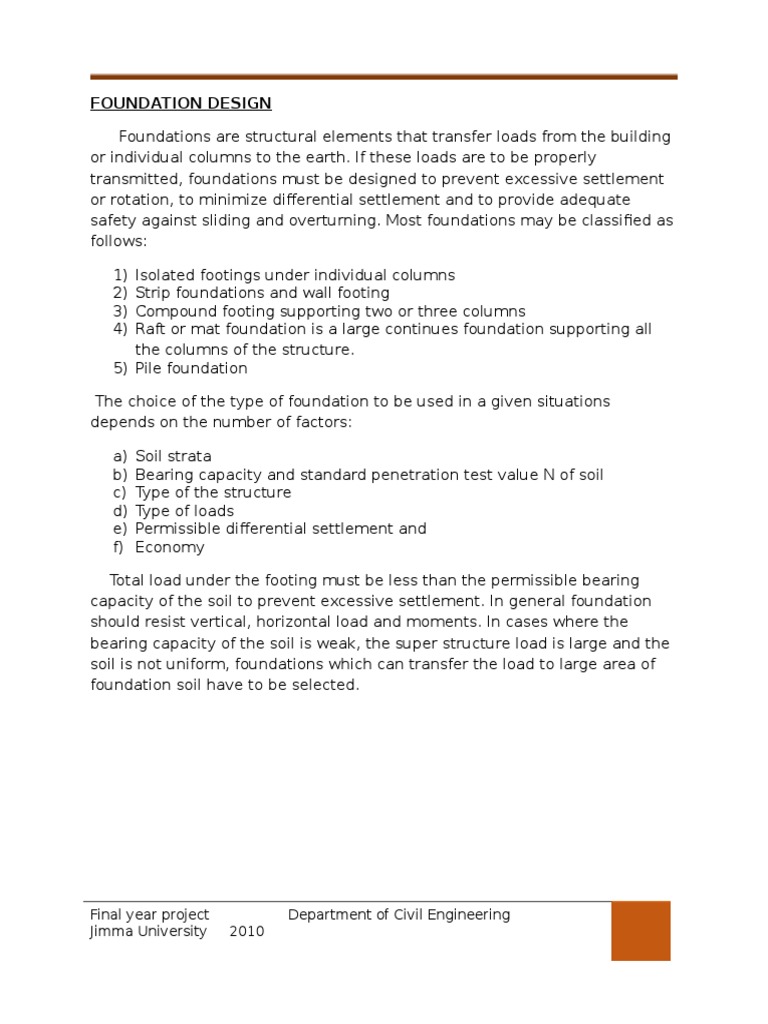 FDN Design | PDF | Foundation (Engineering) | Building Engineering